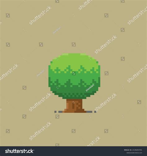 Cute Tree Pixel Style Stock Vector Royalty Free 2139293701 Shutterstock