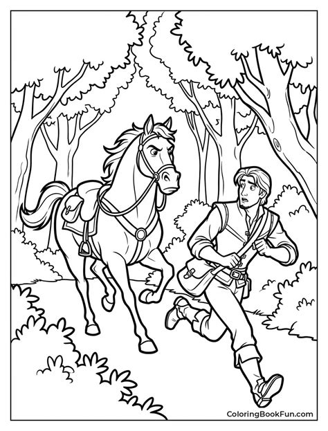Tangled Coloring Pages Maximus
