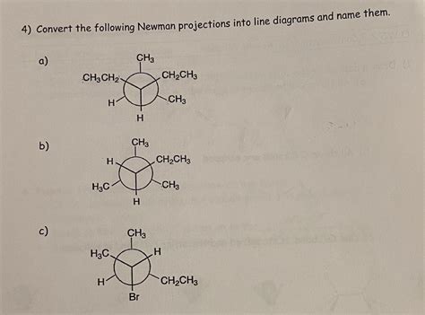 How To Convert From Line Diagram To Newman Projection Solved