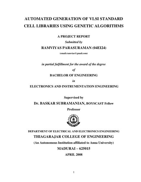 PDF Automated Generation Of VLSI Standard Cell Libraries Using