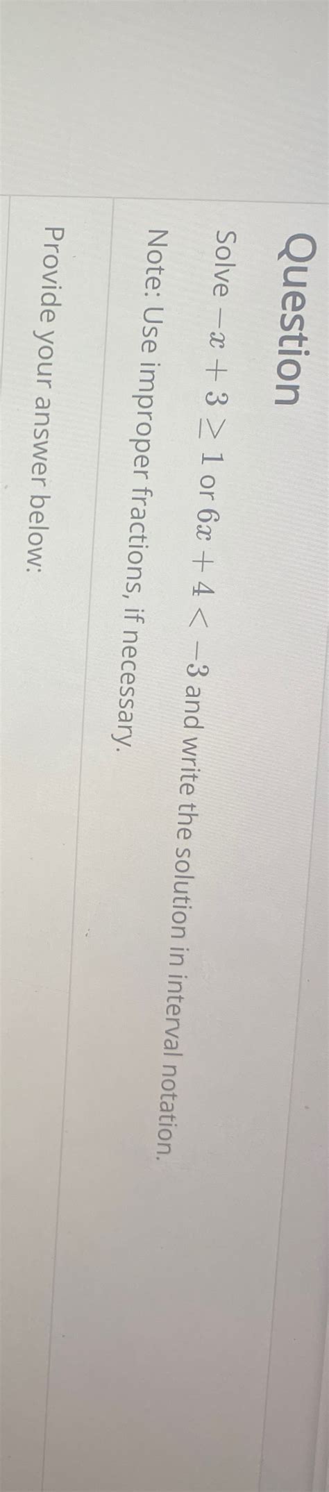 Solved QuestionSolve X Or X