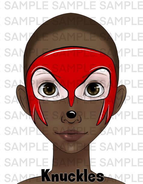 Pintura Facial Sonic Tails Knuckles Tablero Tablero De Menú Etsy España