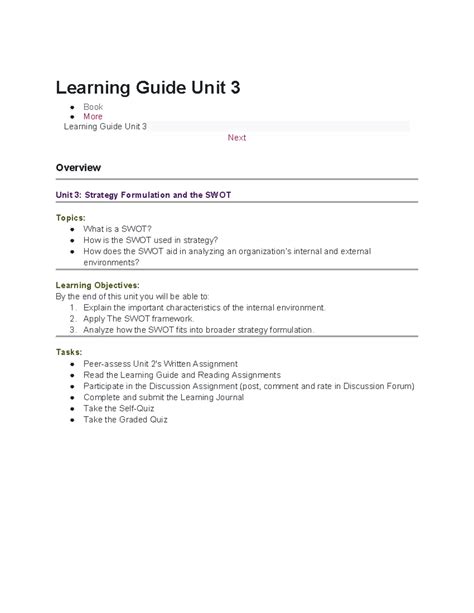 Bus 4407 Learning Guid Unit 3 Learning Guide Unit 3 Book More