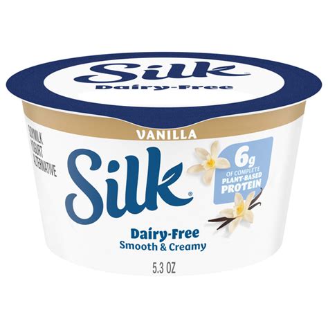 Silk Vanilla Dairy Free Soy Milk Yogurt Alternative Smooth And Creamy