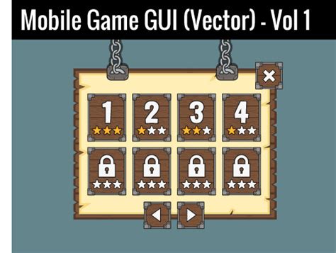 Mobile Game Gui Vector Vol 1 2d 아이콘 Unity Asset Store