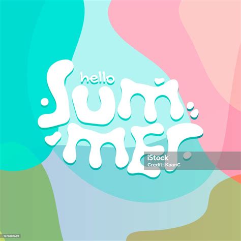 여름의 글자 구성과 추상적인 모양 여름 레터링 벡터 스톡 일러스트레이션 로고에 대한 스톡 벡터 아트 및 기타 이미지 로고 바다 개념 Istock