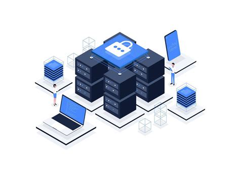 Database Isometric Illustration Flat Color Suitable For Mobile App