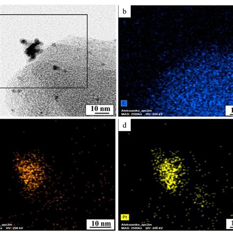 Edx Mapping Of A Ptcuc Sample Tem Image Of A Catalyst Fragment A Download Scientific