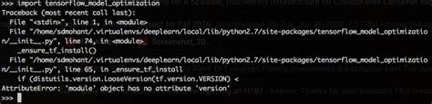Model Optimize Unable To Get Tensorflow Version · Issue 448