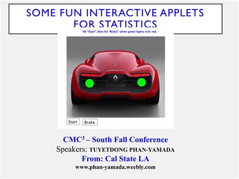 Ppt Some Fun Interactive Applets For Statistics Powerpoint