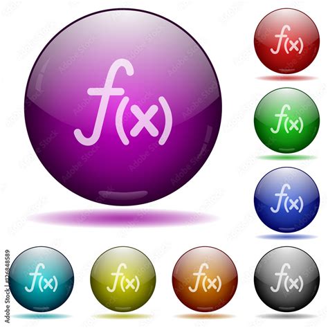 Function Glass Sphere Buttons Stock Vector Adobe Stock