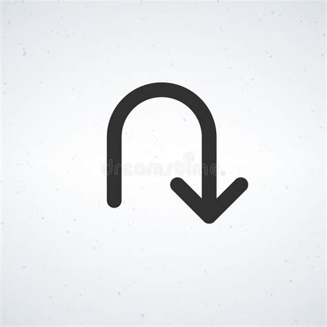 U Turn Arrow Icon Direction Arrow Stock Vector Illustration Isolated On White Background