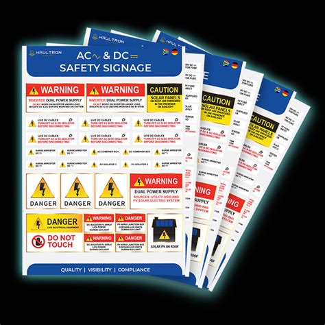 Ac And Dc Electrical Safety Labels For Backup And Solar Energy Systems