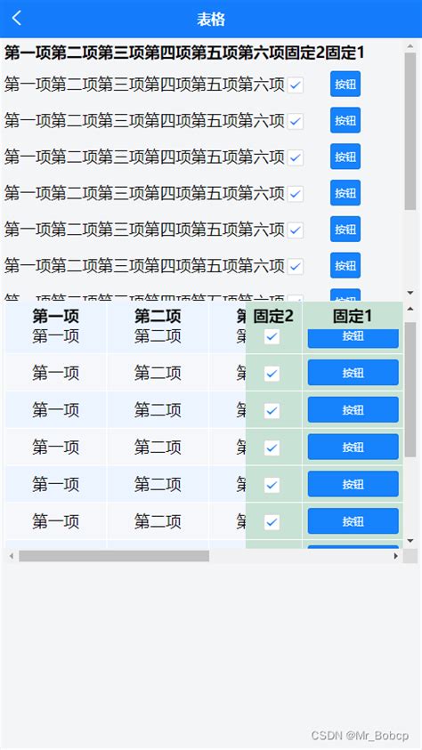 uniapp 固定首行和固定列的表格 uni app mr bobcp 华为开发者空间