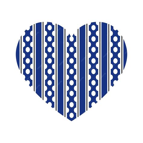 Premium Vector Vector Heart With Vertical Stripes Pattern