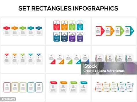 사각형 인포 그래픽을 4 5 8 단계 옵션 부품 또는 프로세스로 설정하십시오 비즈니스 데이터 시각화 0명에 대한 스톡 벡터 아트 및 기타 이미지 Istock