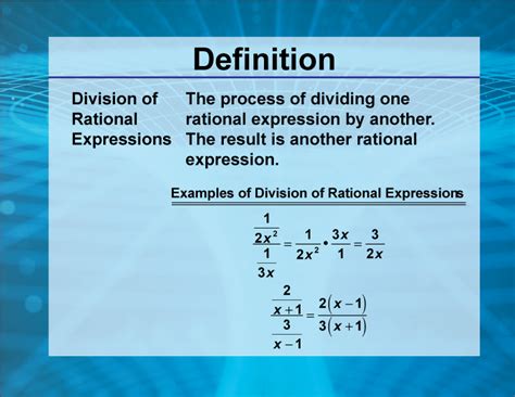 Video Definition 6 Rationals And Radicals Division Of Rational