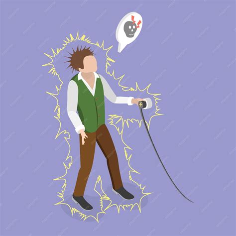 Premium Vector 3d Isometric Flat Vector Illustration Of Electric Shock