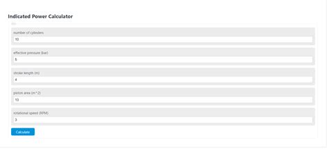 Indicated Power Calculator Calculator Academy