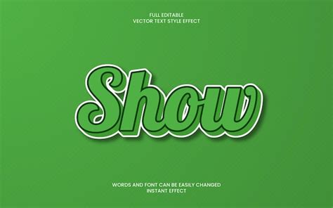 Premium Vector Show Text Effect