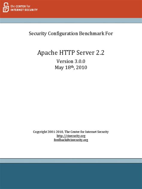 Cis Apache Server Benchmark V300 Pdf Apache Server