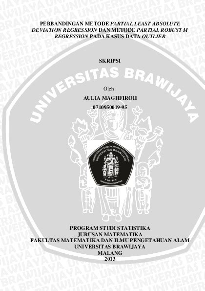 Pdf Perbandingan Metode Partial Least Absolute Deviation Regression