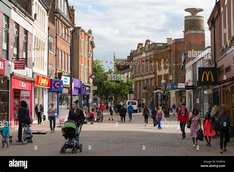 Pedestrianised High Street Kettering Northamptonshire England