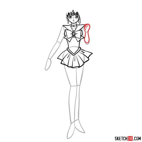 How To Draw Sailor Saturn Step By Step Sketchok Easy Drawing Guides