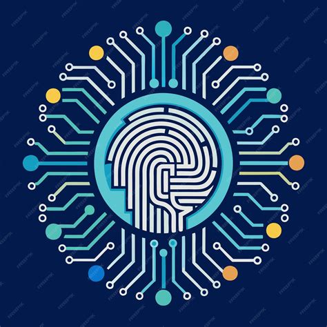 A Human Fingerprint Integrated With Circuit Boards And Data Lines