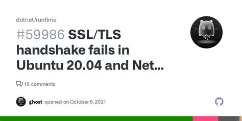 Ssltls Handshake Fails In Ubuntu 2004 And Net 50 Using Mysql Server