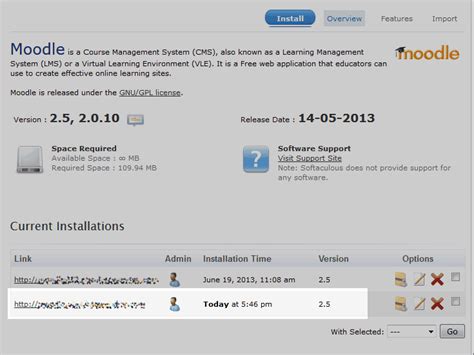 Upgrading Moodle Using Softaculous Inmotion Hosting