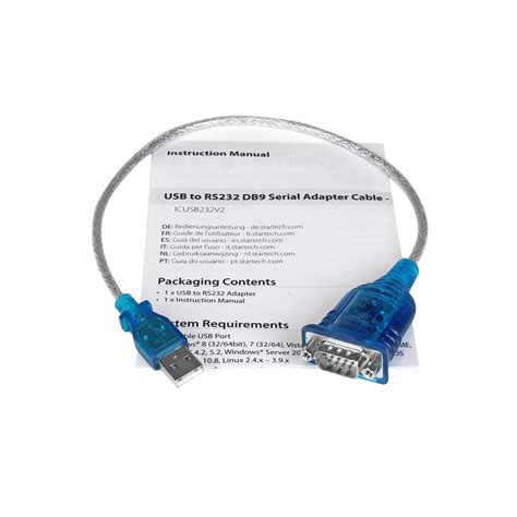 StarTech Com In Cm Port USB To RS DB Serial Adapter Cable USB To Serial Adapter