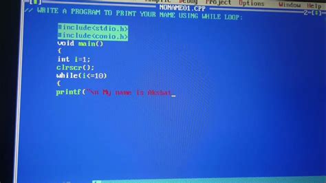 Write A Program To Print Your Name 10 Time Using While Loopday 2030