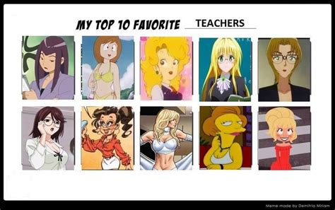 Top 10 Favorite Teachers By Cartoonsbest On Deviantart