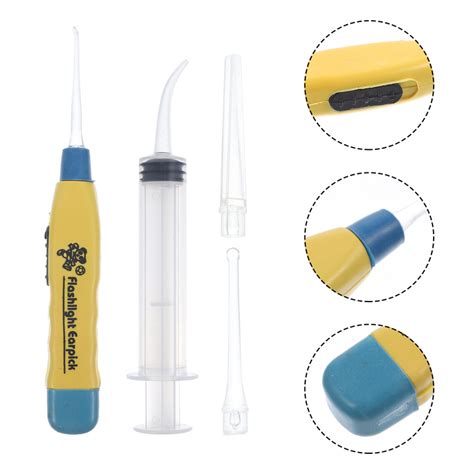 관개 청소 도구 귀지 나선형 편도선 돌 제거 주사기 세트 관개 제거기 건강 관리