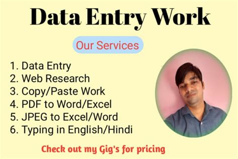 do perfect data entry web research excel word copy paste data