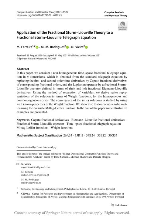 Application Of The Fractional Sturm Liouville Theory To A Fractional Sturm Liouville Telegraph