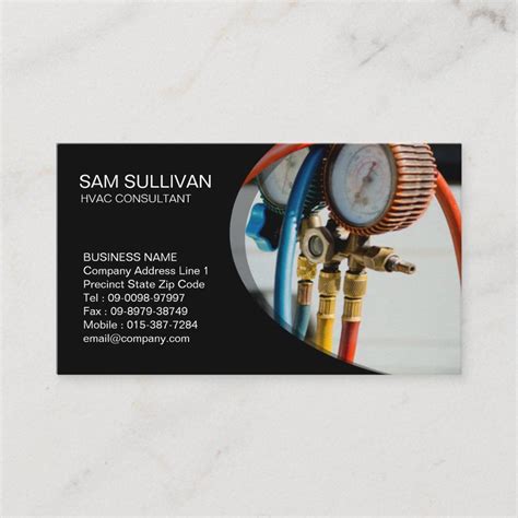 Heating Ventilationi Air Conditioning Hvac Business Card Artofit