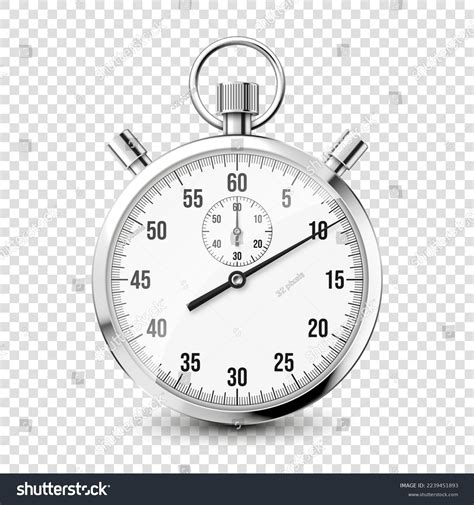 Realistic Classic Stopwatch Icon Shiny Metal Stock Vector Royalty Free 2239451893 Shutterstock