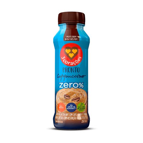 Cappuccino Pronto Zero 3 Corações 260ml