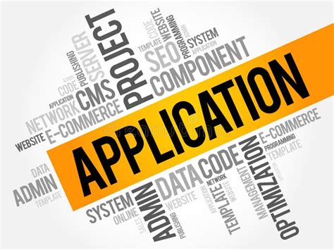 Application Word Cloud Stock Illustration Illustration Of Html 200807552