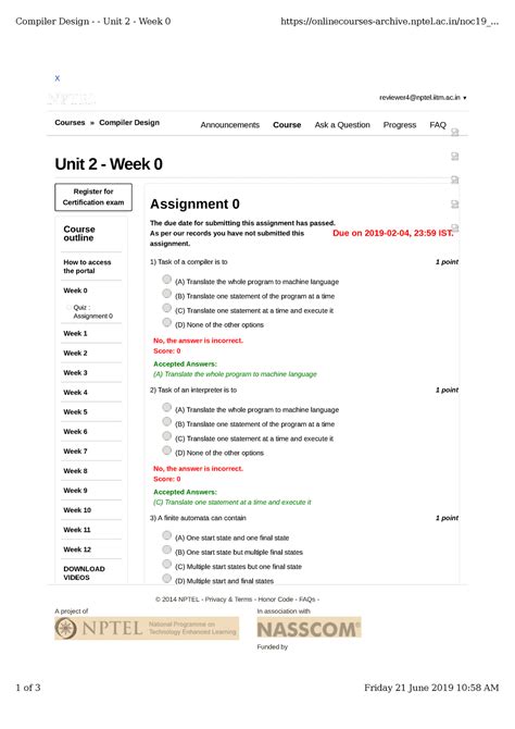 This Lectures Are Part Of Compiler Design Mcqs X Courses Compiler Design Unit 2 Week 0