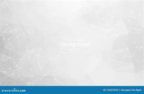 Low Poly Connecting And Dots Background Vector Tech Design Stock