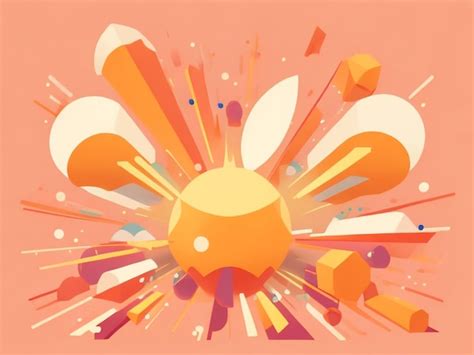 Premium Photo Geometric Background Explosion Of Power Design With Dynamic Shapes