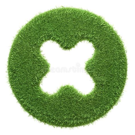 A Green Grass Textured Cancel Button Isolated On White Stock Illustration Illustration Of