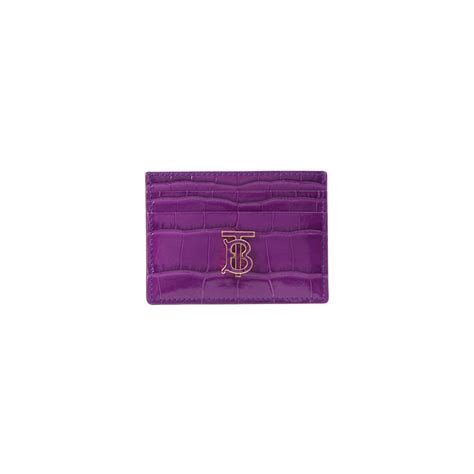 버버리 레더 Tb 카드 케이스 씨슬 Burberry Kream