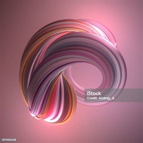 트위스트 멀티 컬러 모양 추상 최소 형상 개념 디지털 일러스트를 렌더링하는 3d 현대 미술 추상적인에 대한 스톡 사진 및 기타 이미지 Istock