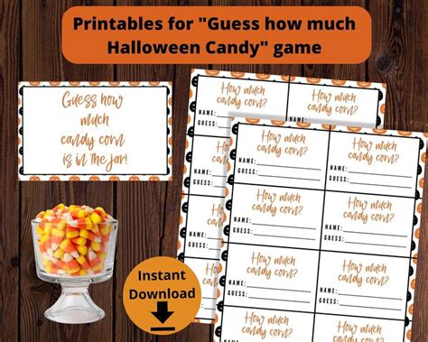 Halloween Candy Guessing Game Candy Corn Guessing Game Halloween Party Game Thanksgiving Game