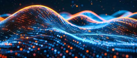 Premium Photo Digital Waveform Futuristic Network Visualization Symbolizing The Flow And