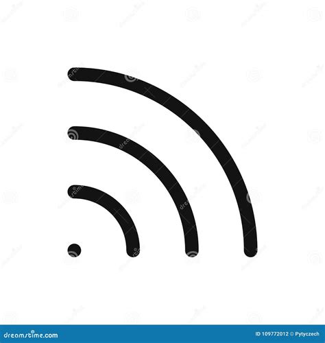 Wifi Symbol Wireless Internet Connection Or Hotspot Sign Outline Modern Design Element Stock